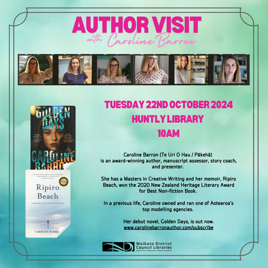 Waikato District Libraries: Author talk: Tuesday 22 October @ Huntly ...